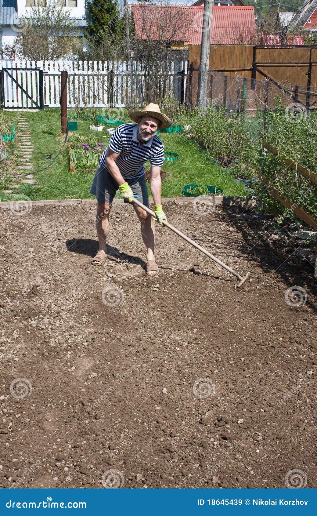 Spring works in the garden stock image. Image of soil - 18645439