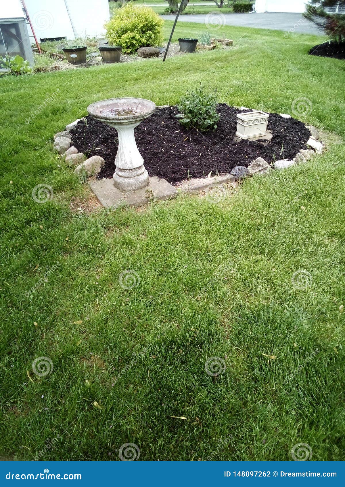 Spring yard work stock photo. Image of yard, spring - 148097262