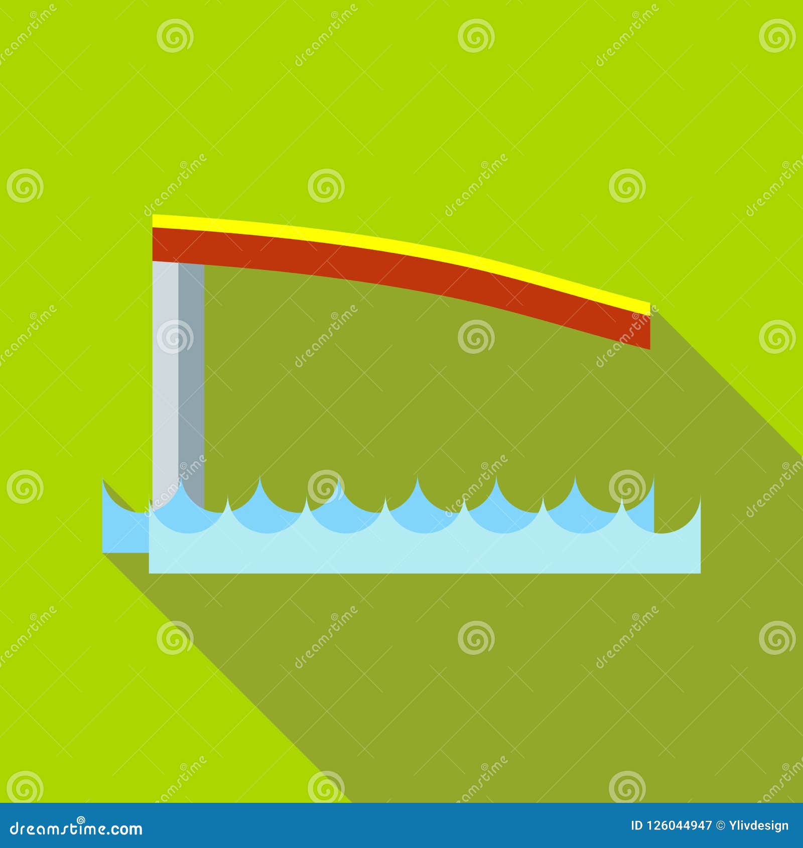 Springboard Icon in Flat Style Stock Illustration - Illustration of ...