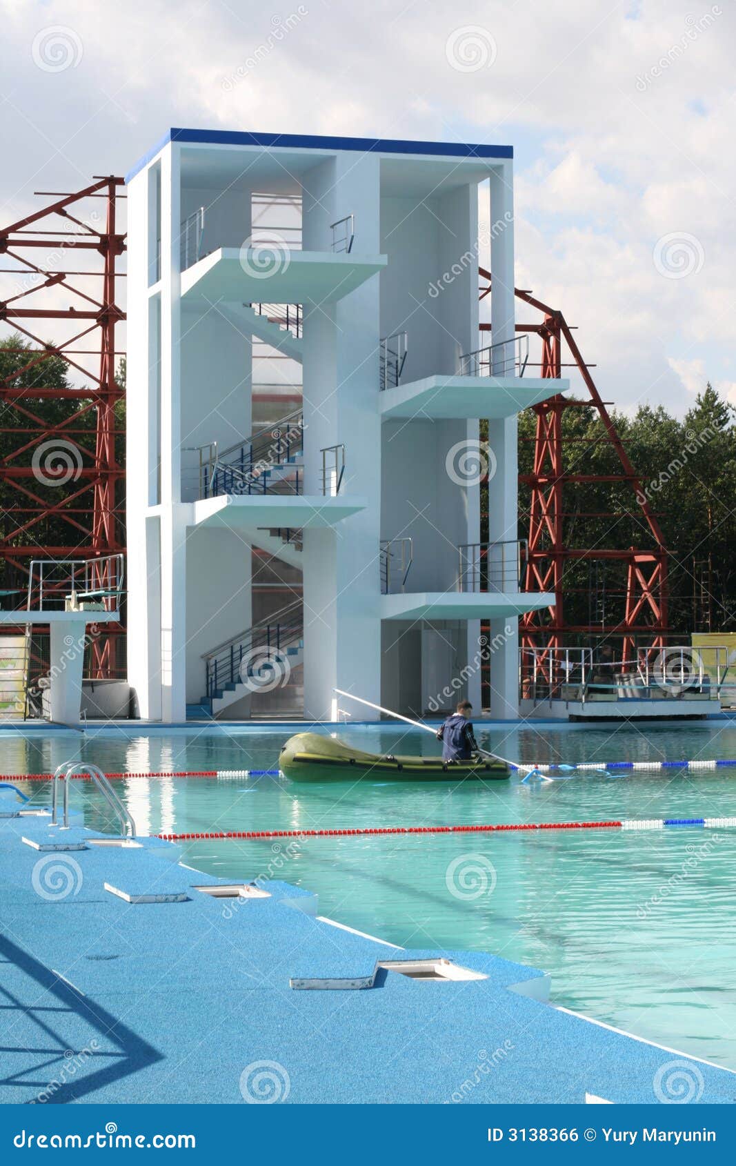 Springboard for Jumps in Water Stock Photo - Image of water, summer ...