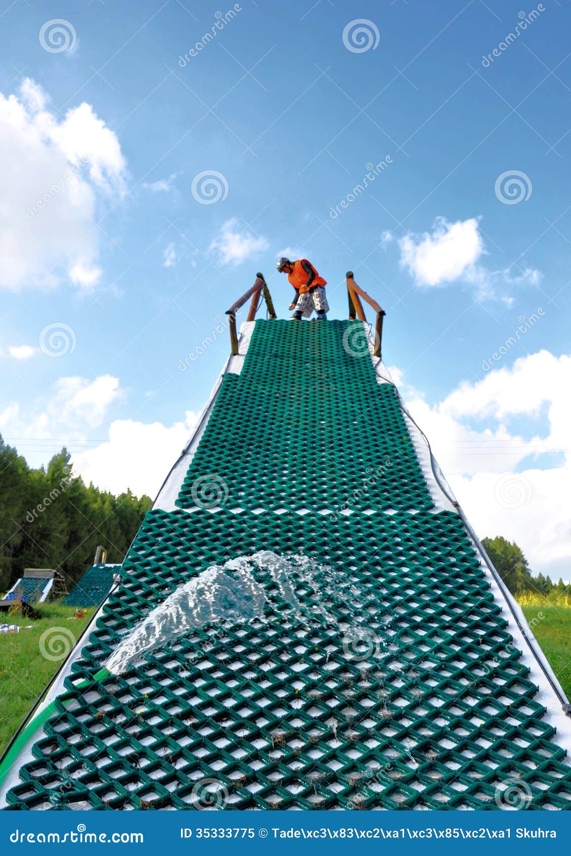 Springboard in summer stock image. Image of activities - 35333775