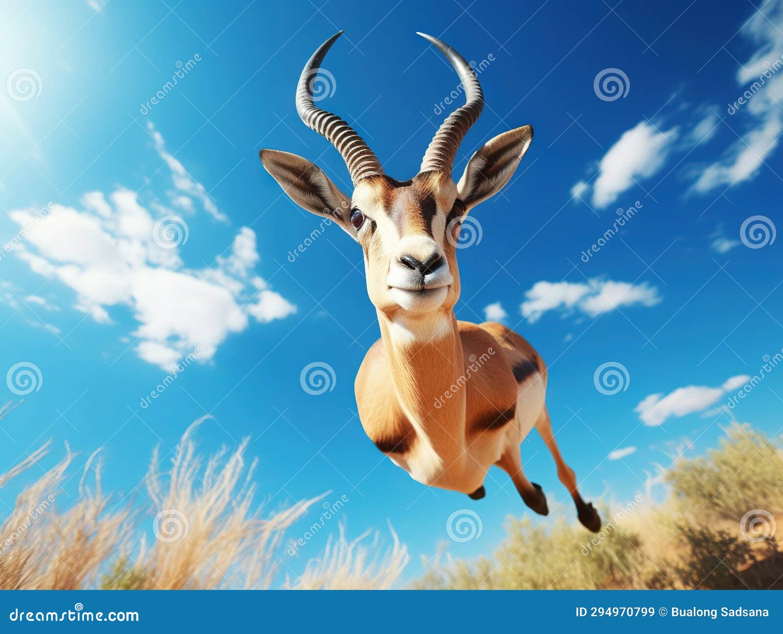 Springbok Made with Generative AI Illustration Stock Illustration ...