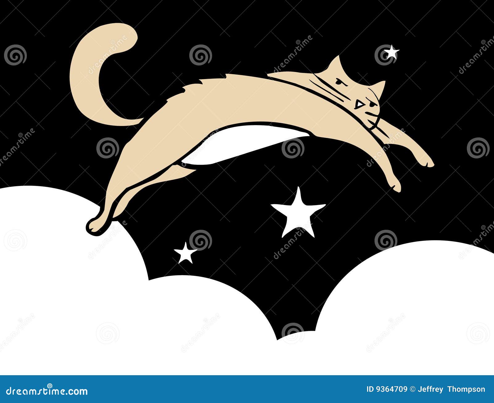 Springen der Katze vektor abbildung. Illustration von spielerisch - 9364709