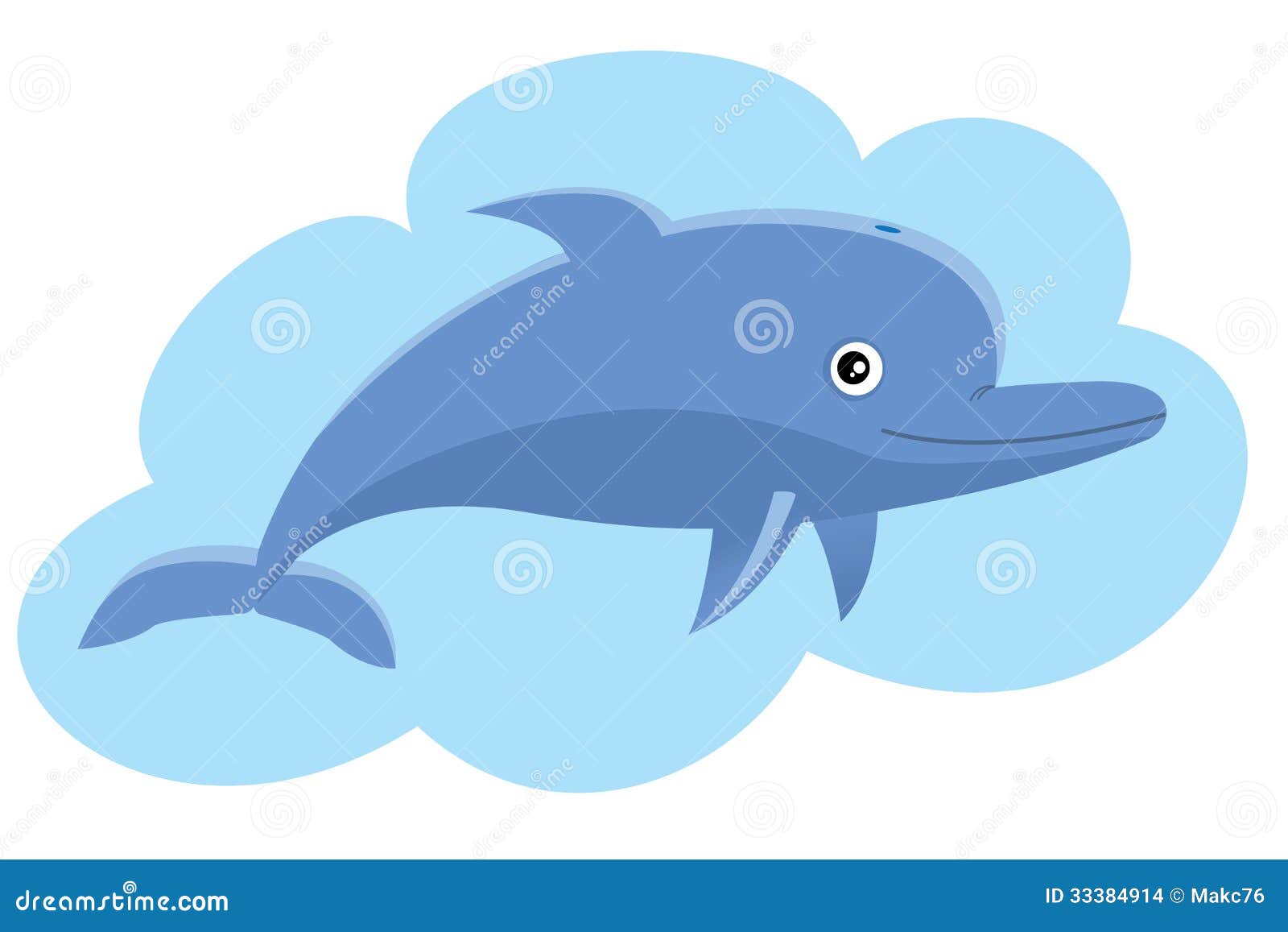 Springende dolfijn vector illustratie. Illustration of dolfijn - 33384914