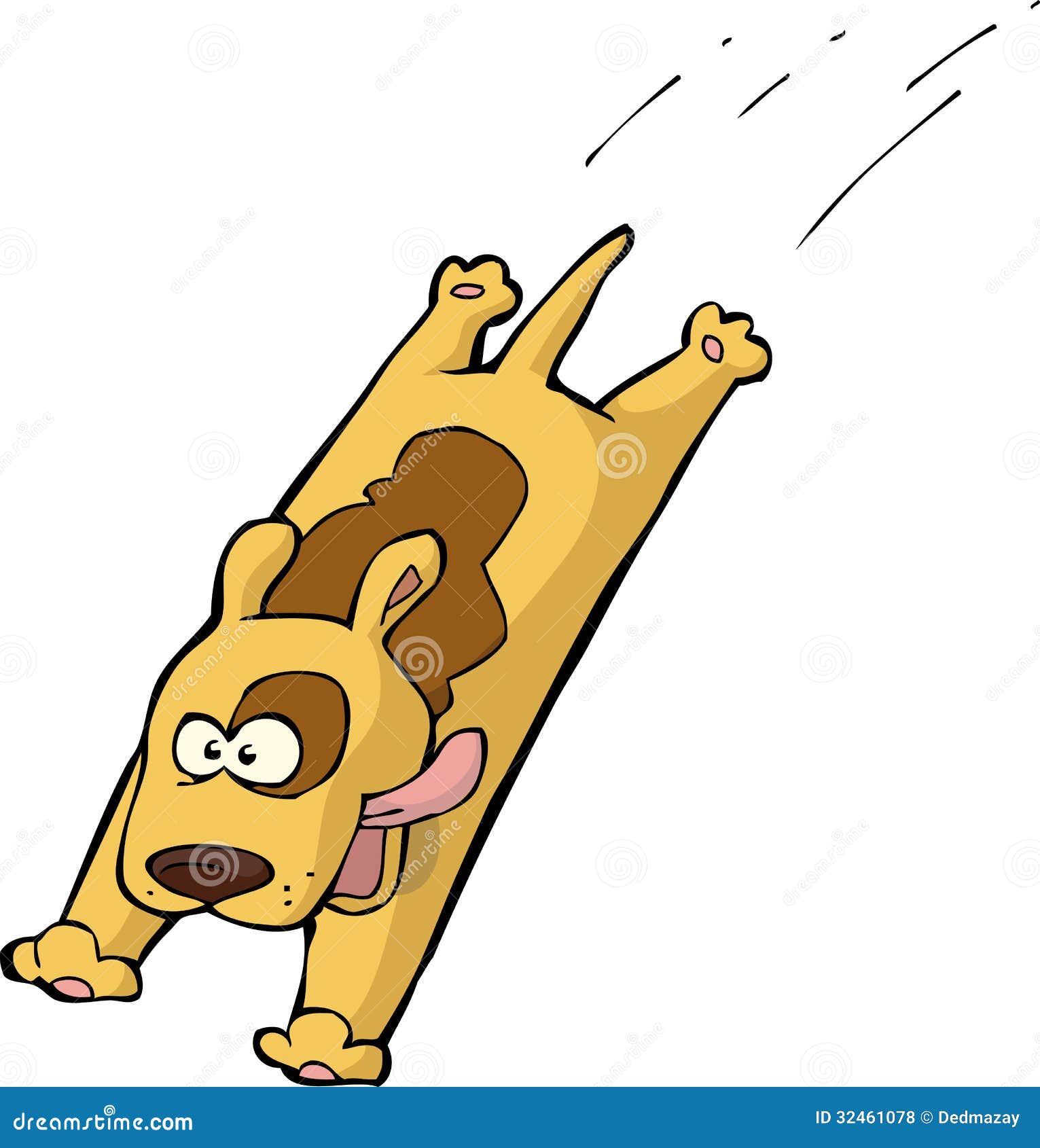 Springende hond vector illustratie. Illustration of geïsoleerd - 32461078