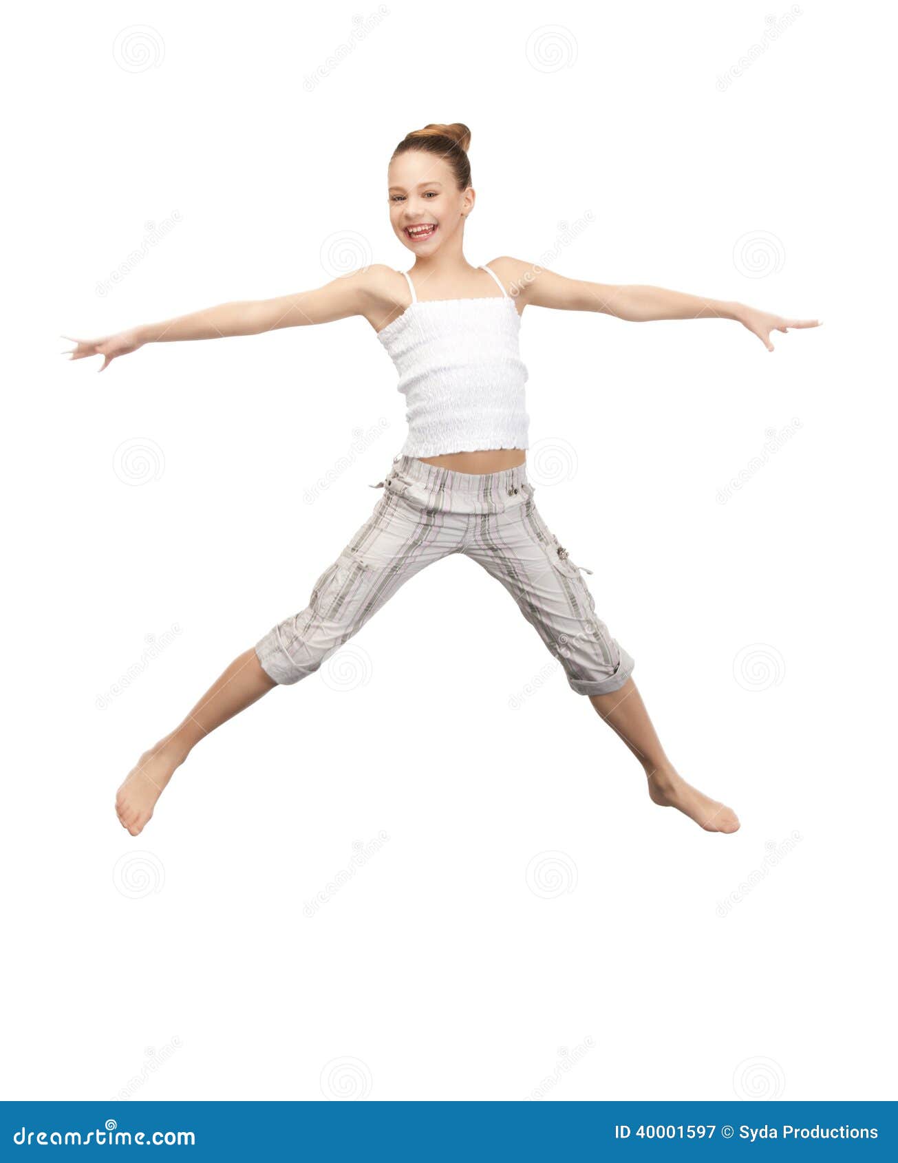 Springende Jugendliche stockbild. Bild von reizend, beiläufig - 40001597