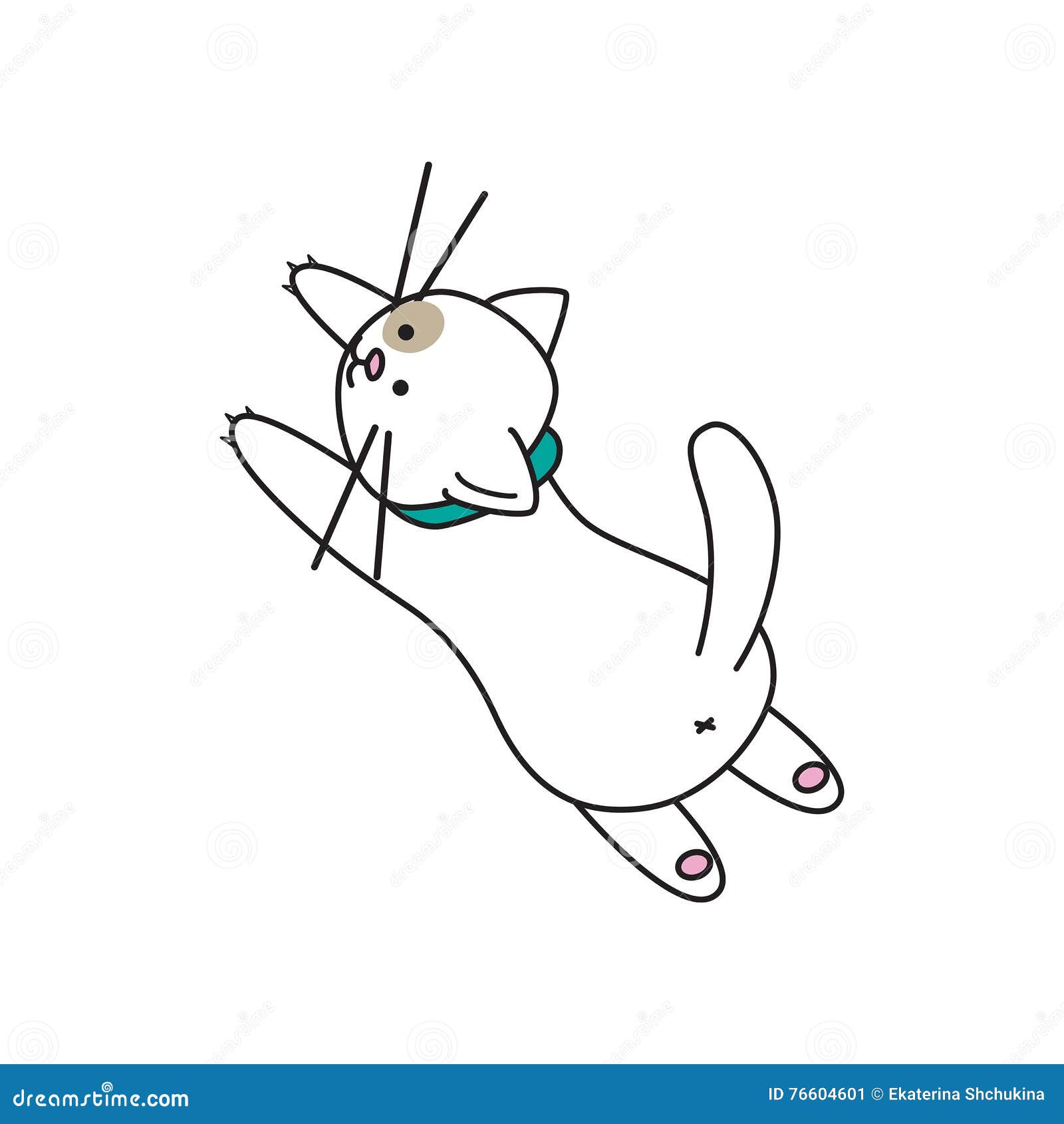 Springende Katze vektor abbildung. Illustration von kätzchen - 76604601