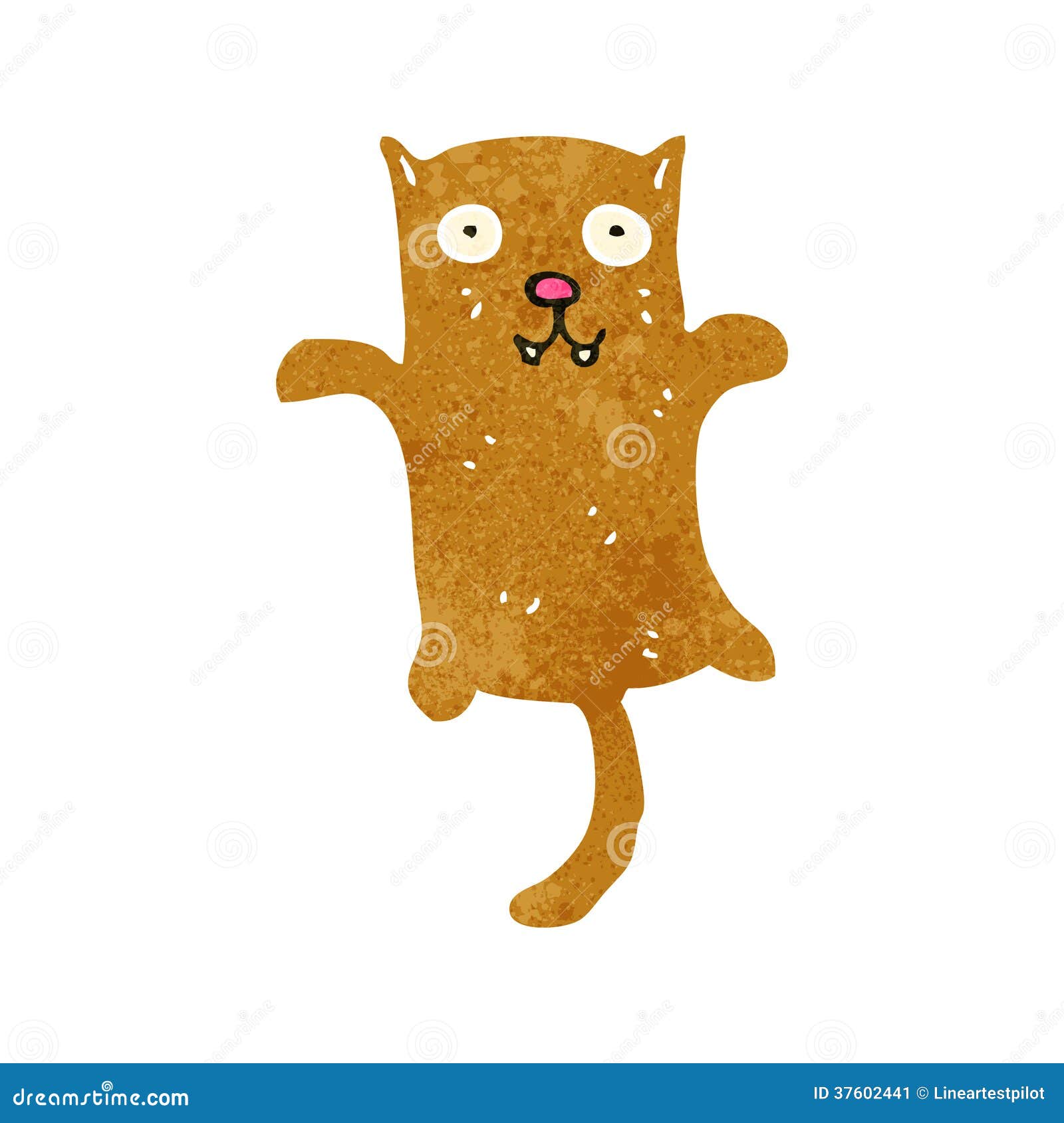 Springende Katze Der Retro- Karikatur Stock Abbildung - Illustration ...