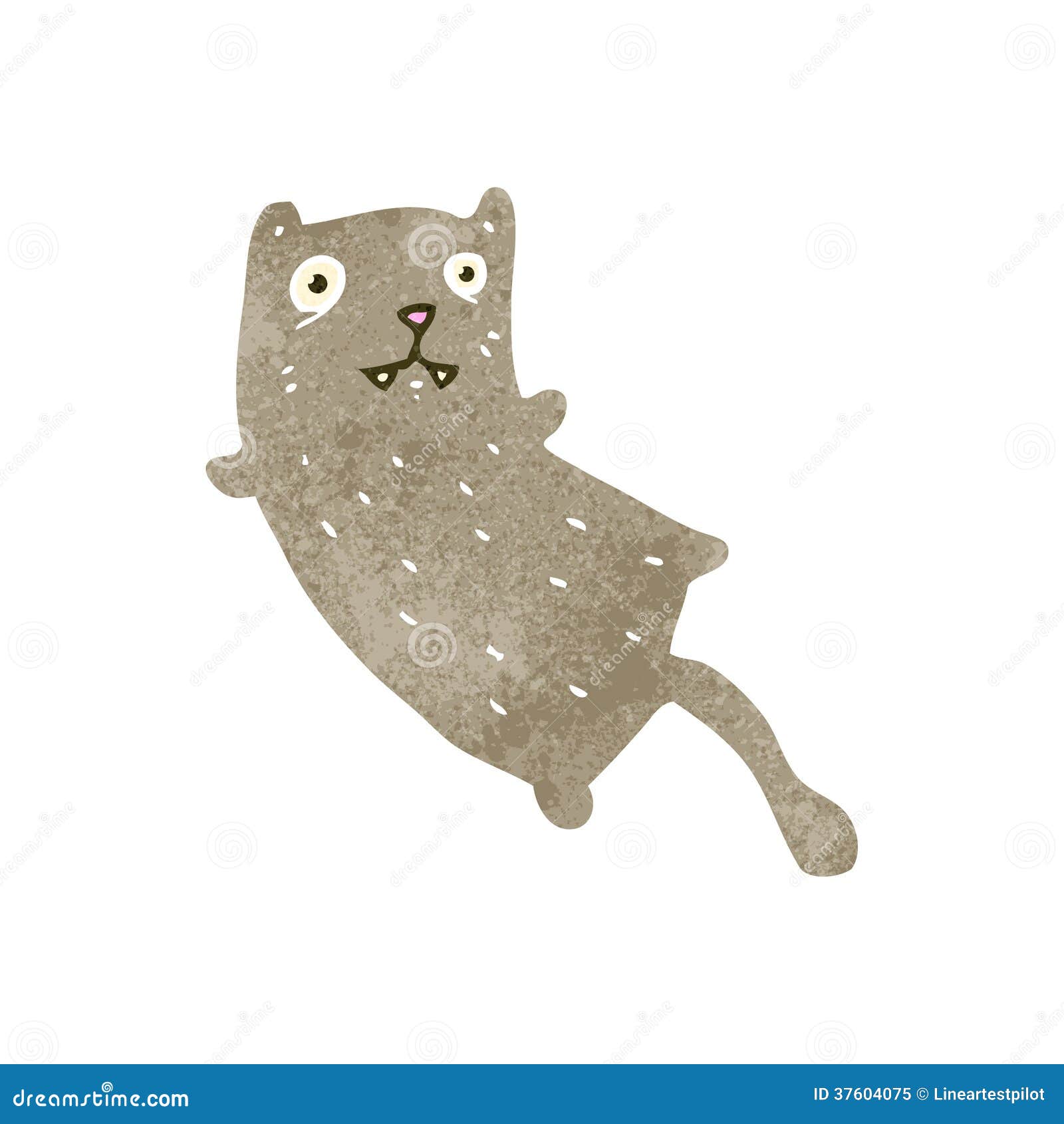 Springende Katze Der Retro- Karikatur Stock Abbildung - Illustration ...