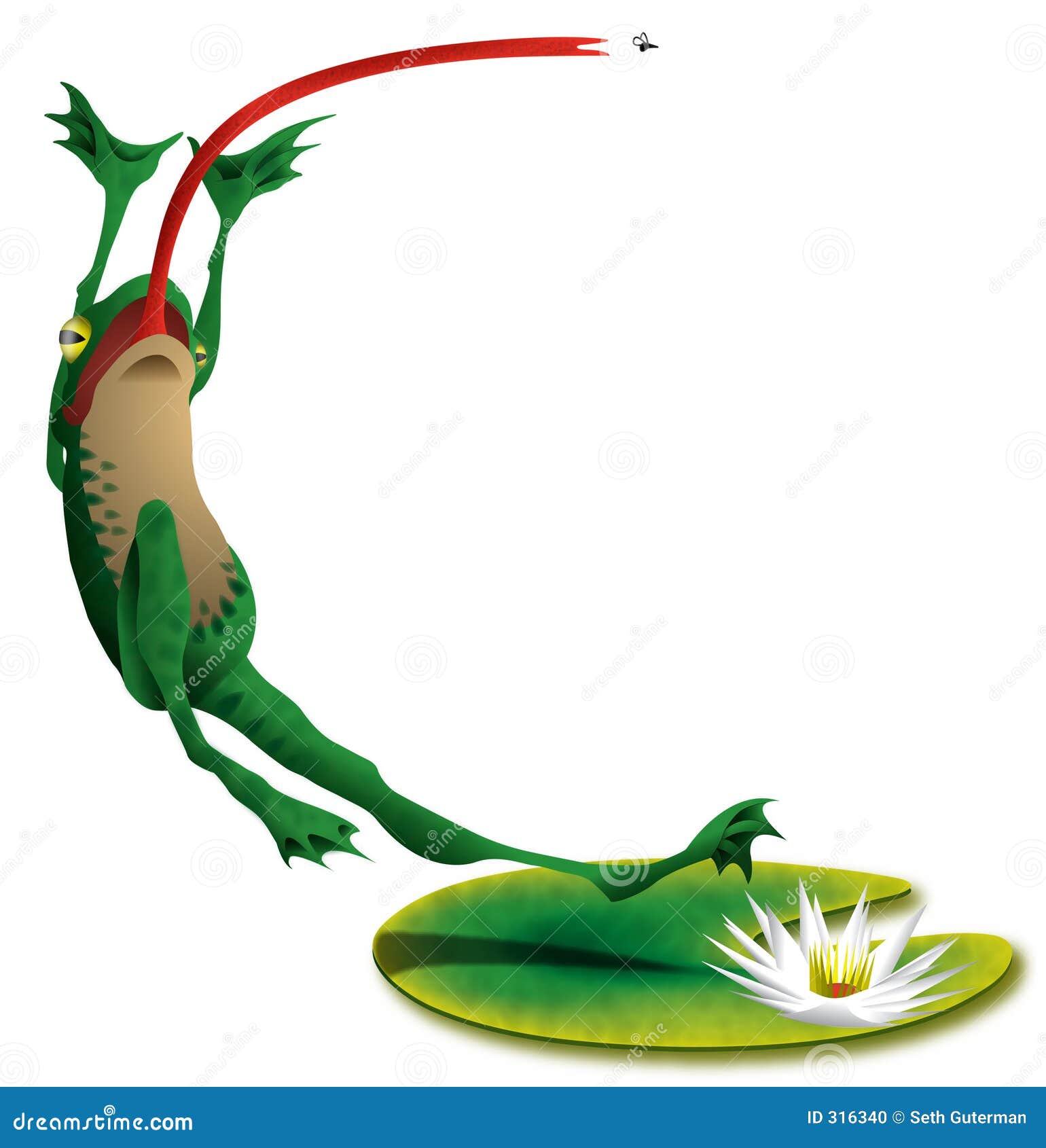 Springende Kikker stock illustratie. Illustration of groen - 316340