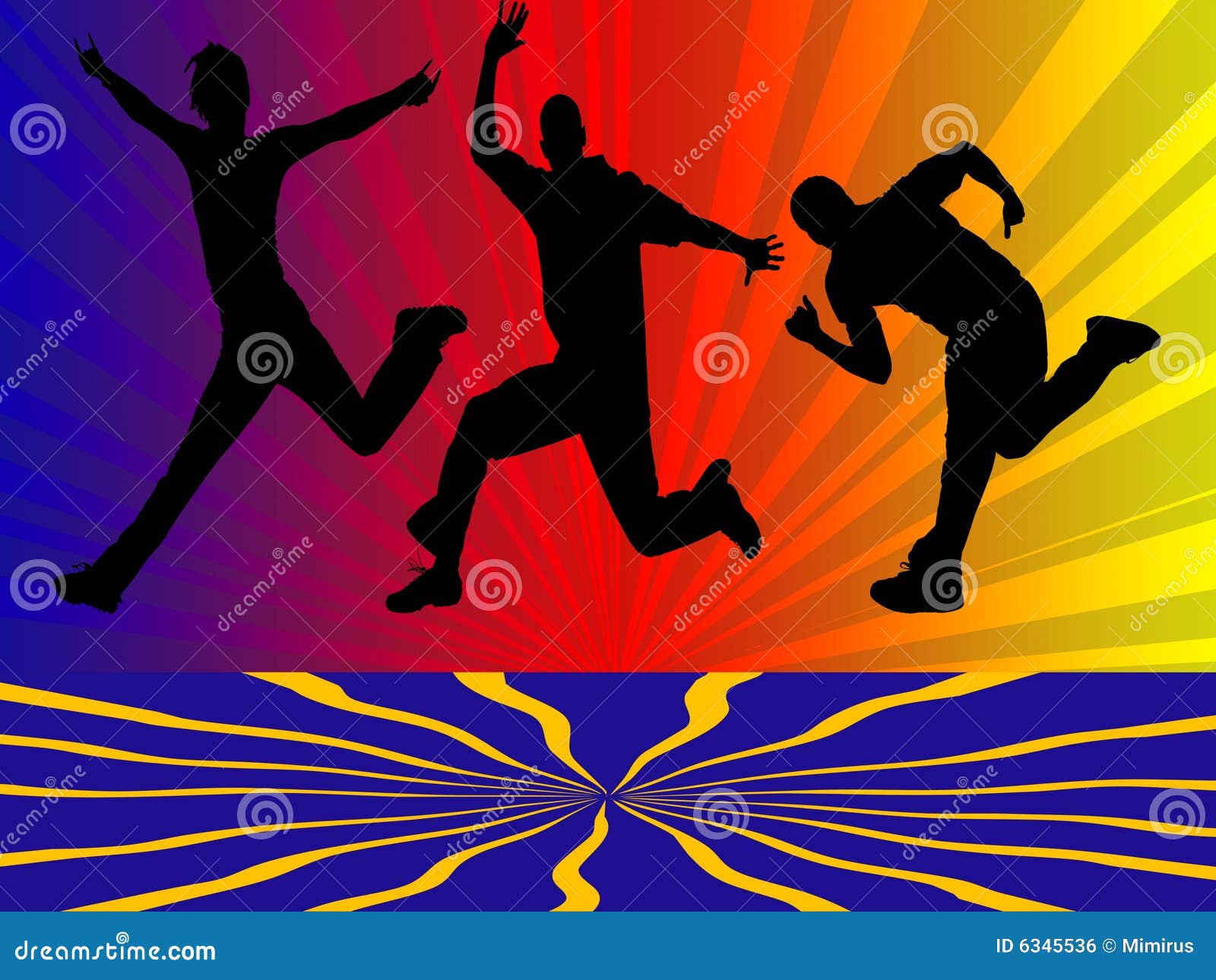 Springende mensen stock illustratie. Illustration of jongens - 6345536