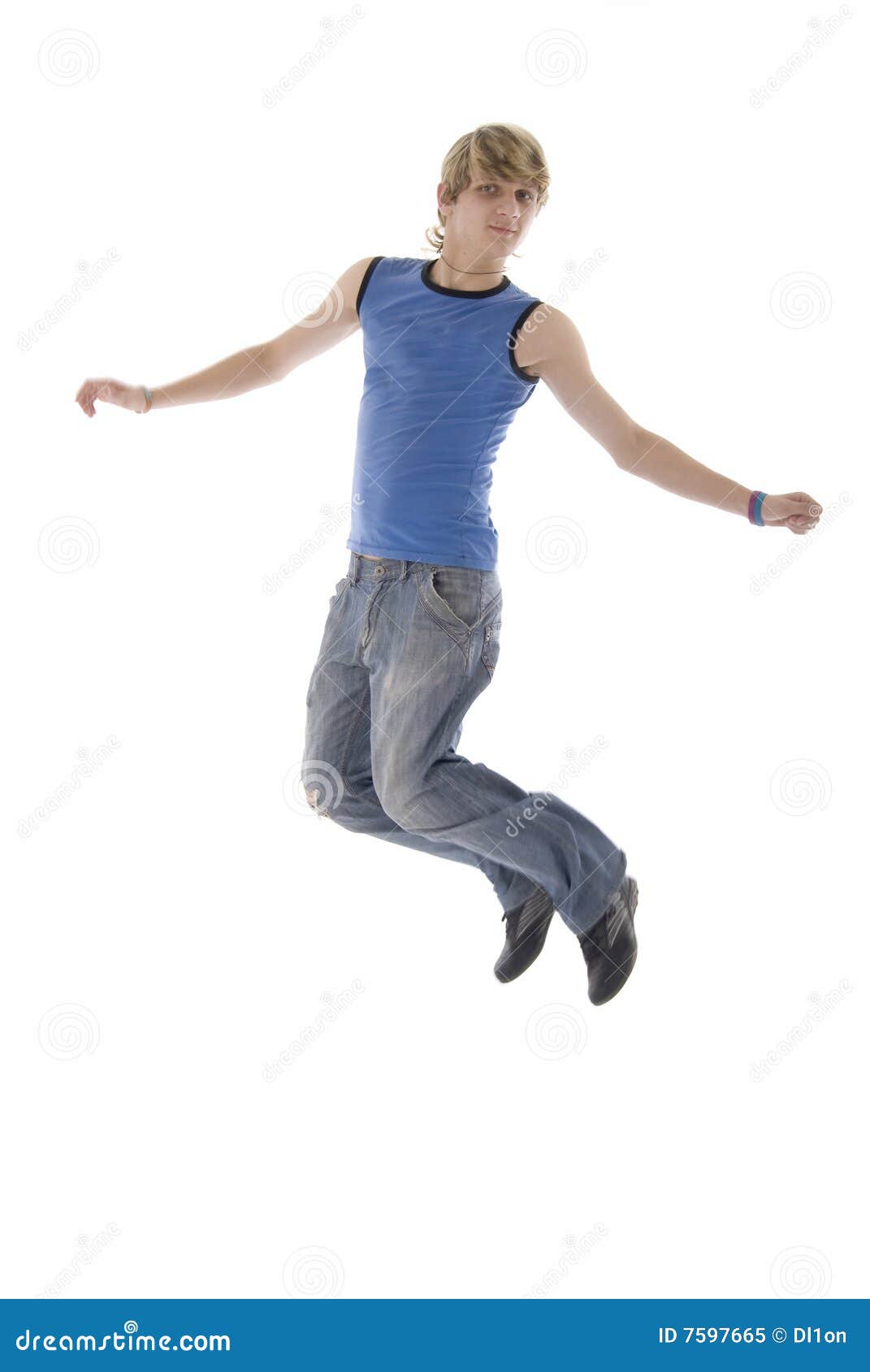 Springende Moderne Mens stock afbeelding. Image of menselijk - 7597665