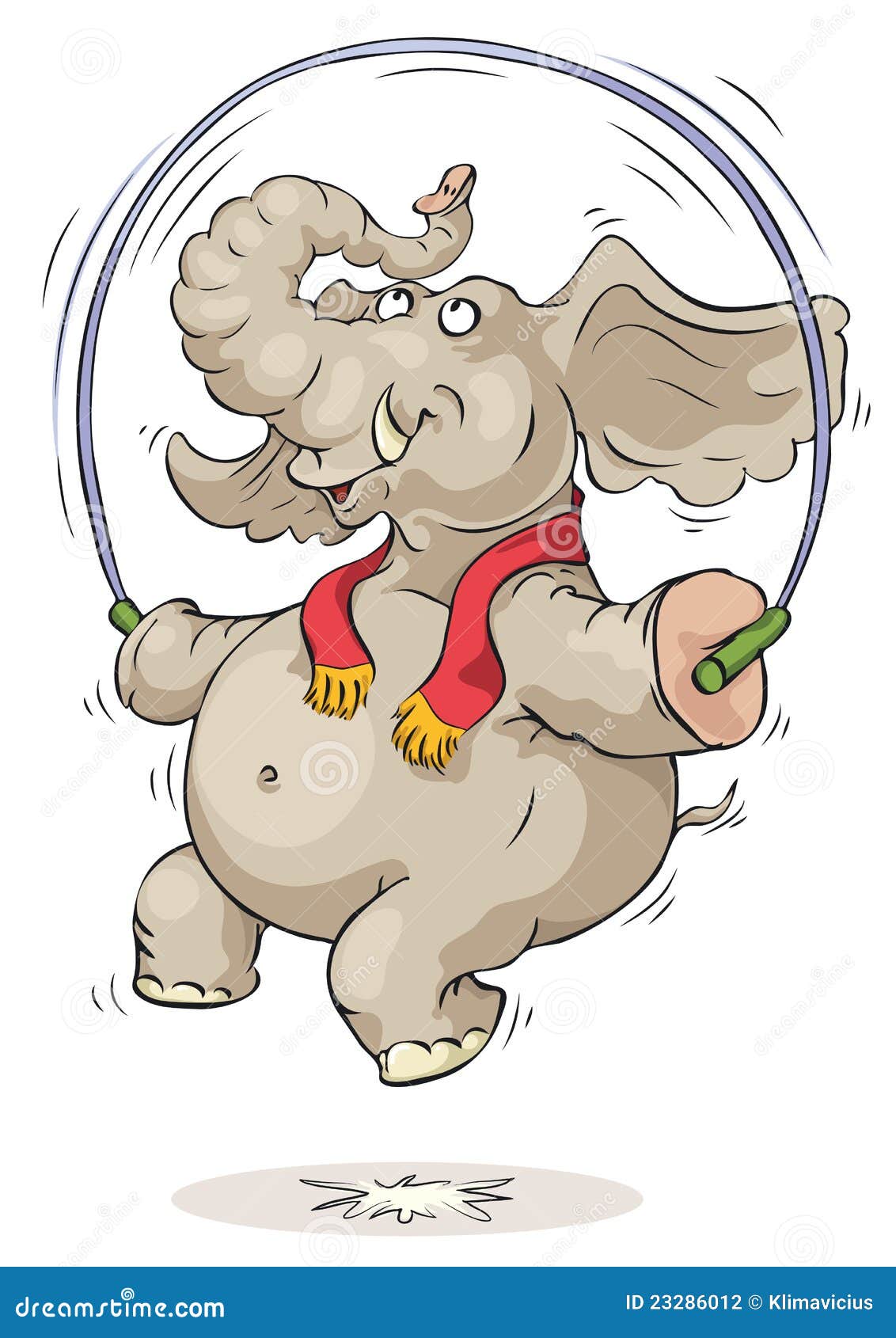 Springender Elefant vektor abbildung. Illustration von dick - 23286012