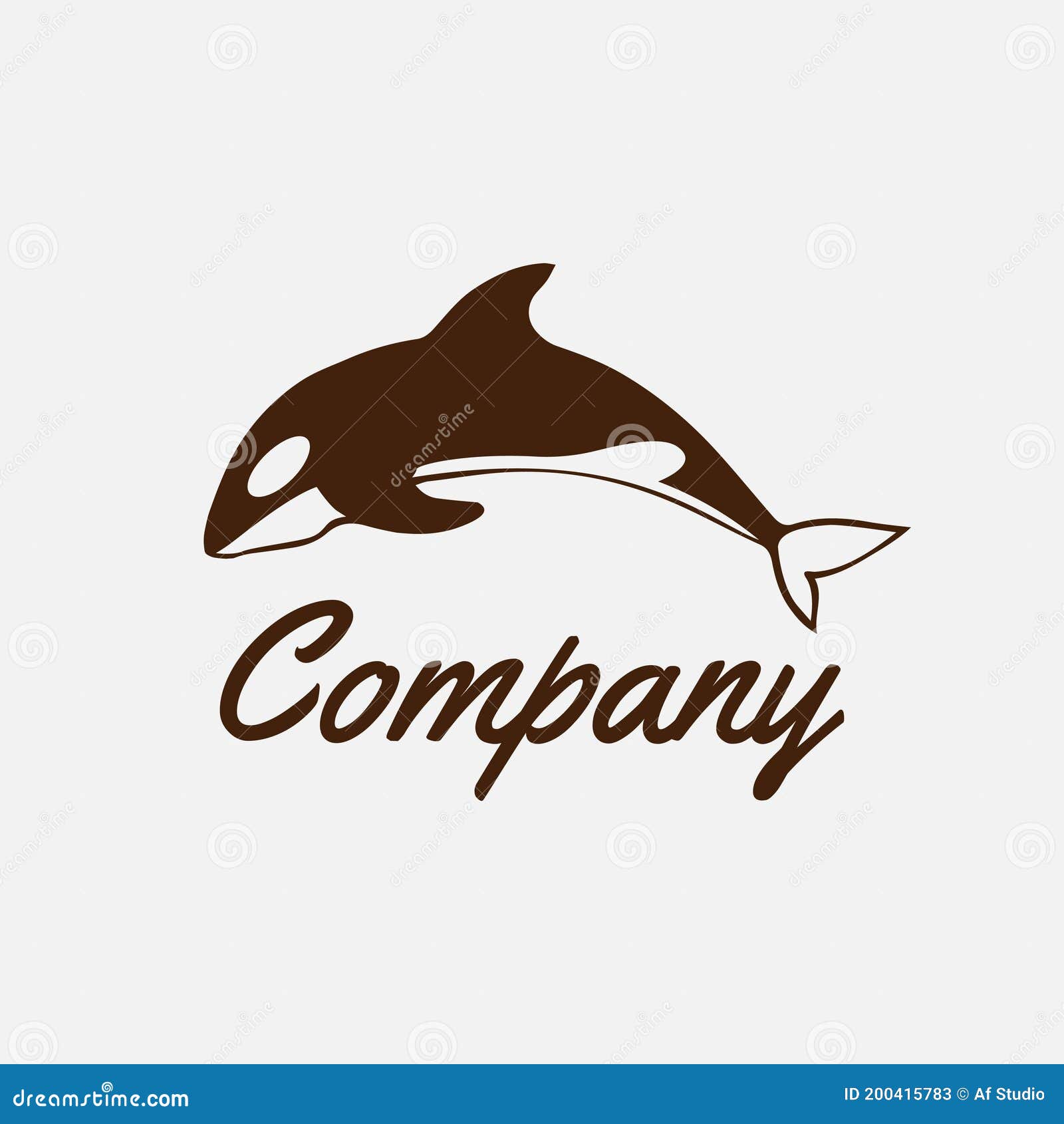 Springender Schwertwal-wilder Killerwal Logo Design Vector Vektor ...