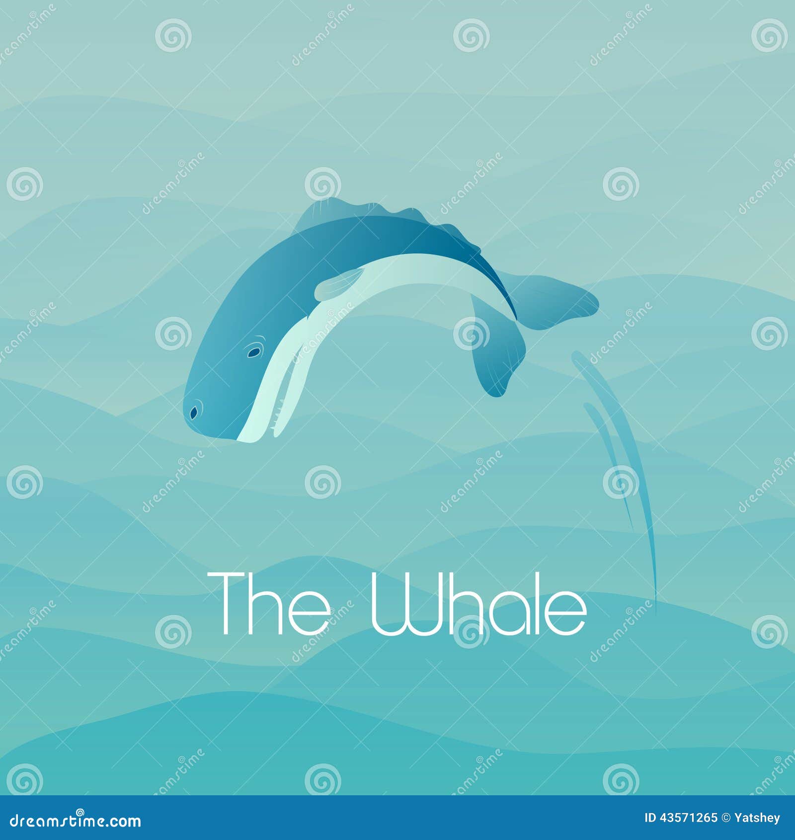 Springender Wal vektor abbildung. Illustration von zeichen - 43571265