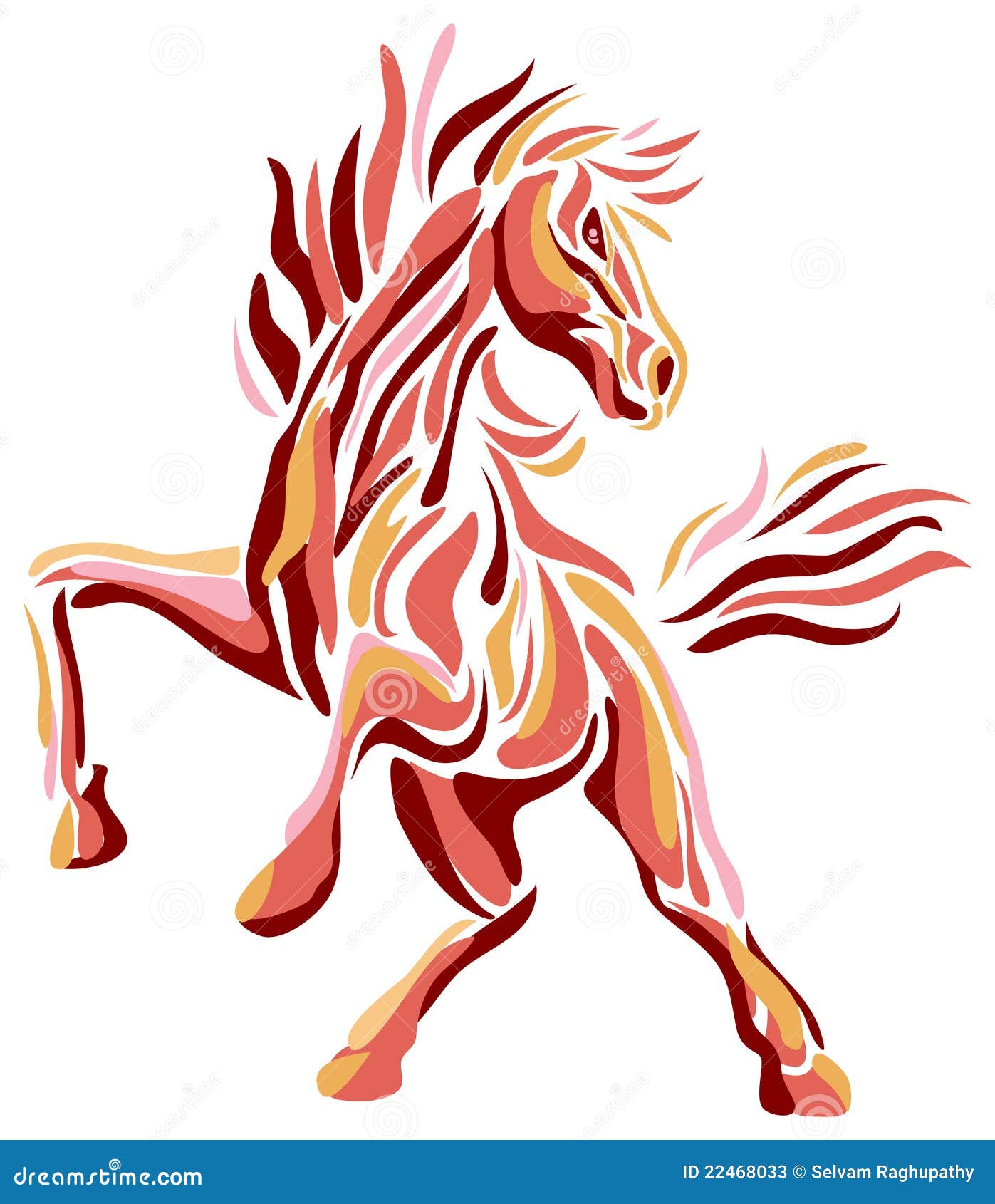 Springendes Pferd vektor abbildung. Illustration von bild - 22468033