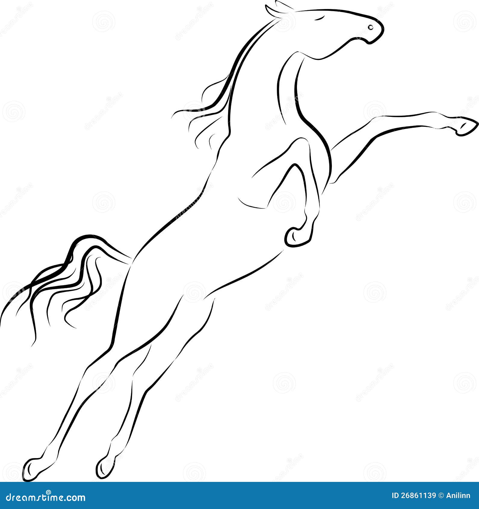Springendes Pferd vektor abbildung. Illustration von freund - 26861139