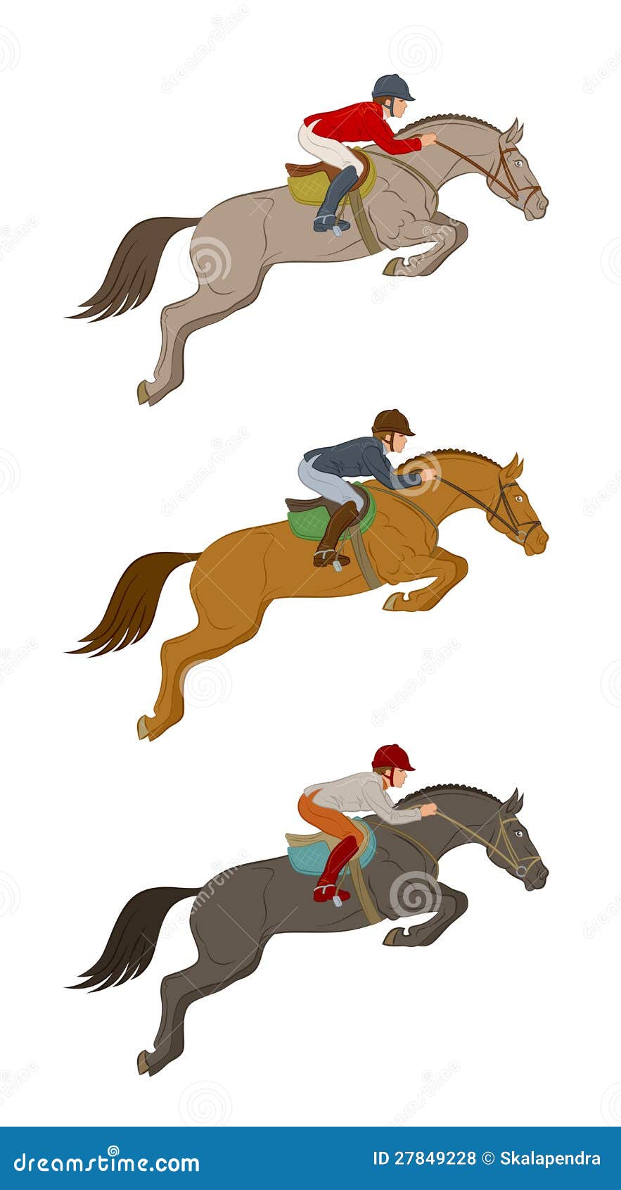 Springendes Pferd vektor abbildung. Illustration von zaum - 27849228