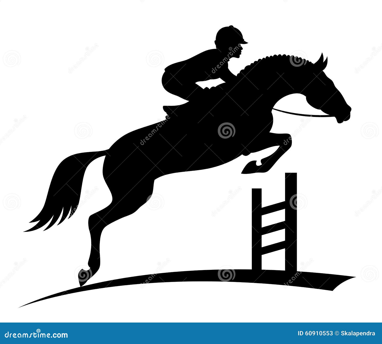 Springendes Pferd vektor abbildung. Illustration von säugetier - 60910553