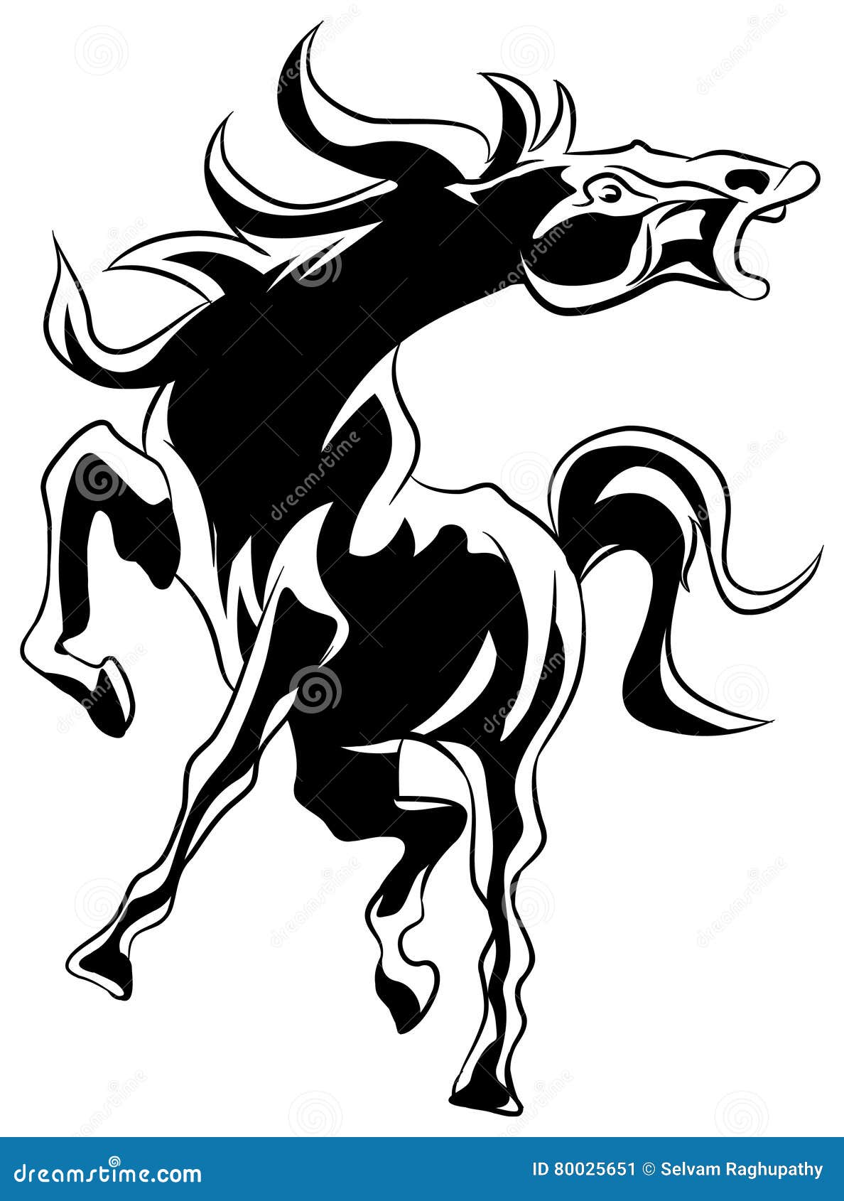 Springendes Pferd vektor abbildung. Illustration von schwer - 80025651