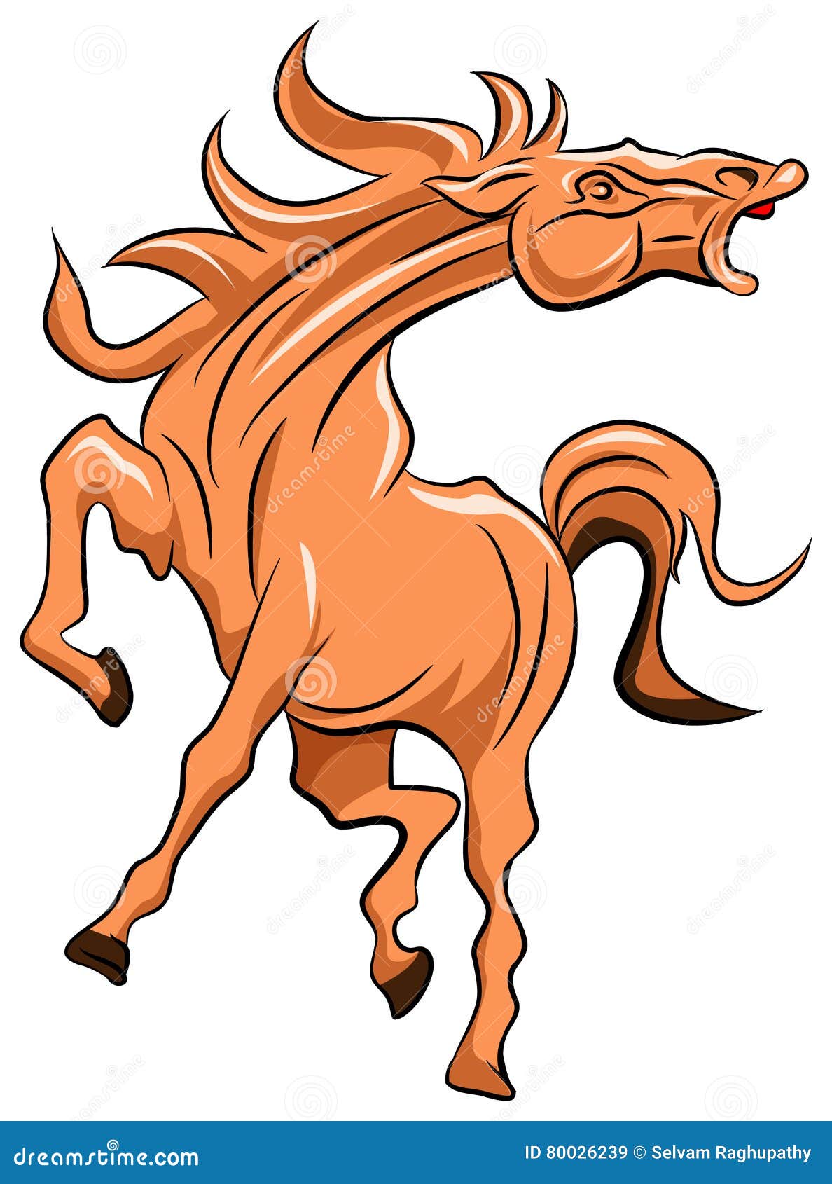 Springendes Pferd vektor abbildung. Illustration von aktiv - 80026239