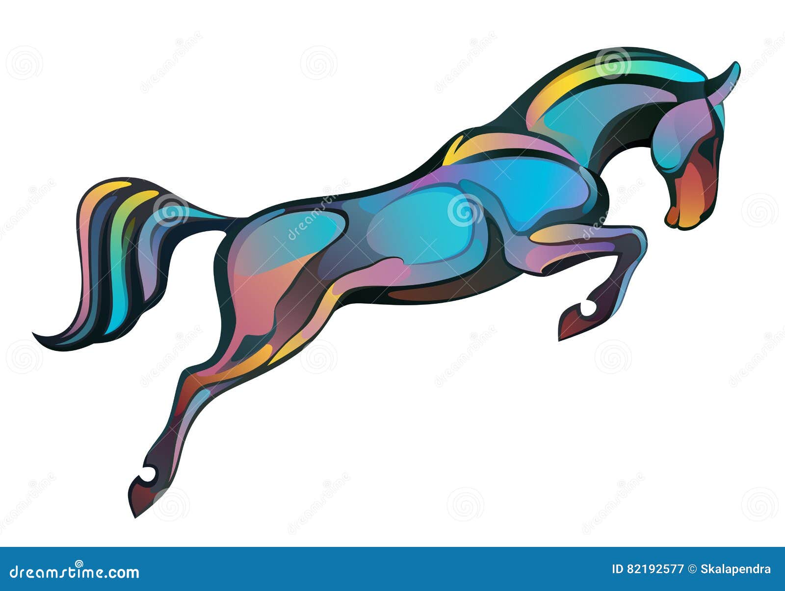 Springendes Pferd Stock Illustrationen, Vektoren, & Kliparts - 7,129 ...