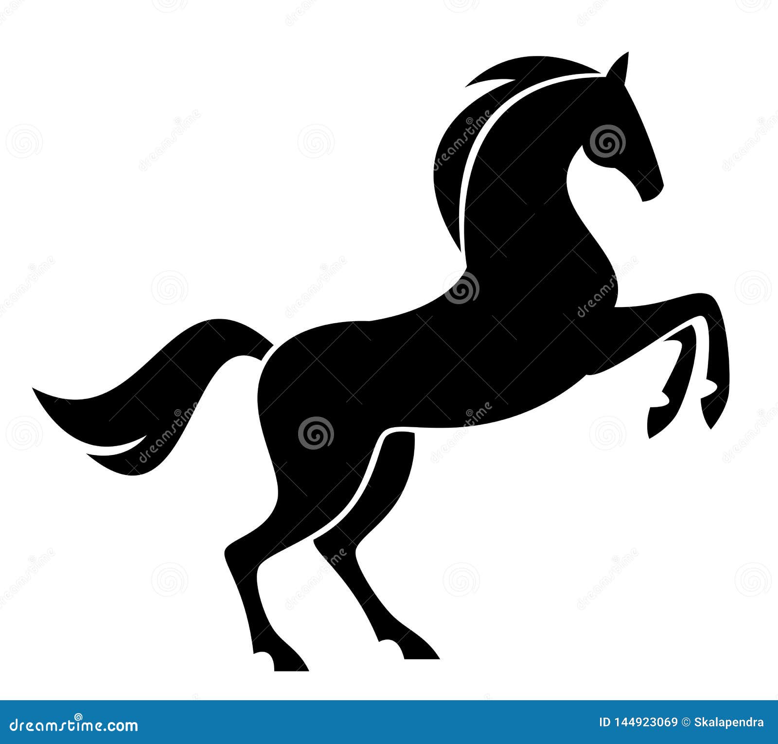 Springendes Pferd vektor abbildung. Illustration von schnell - 144923069