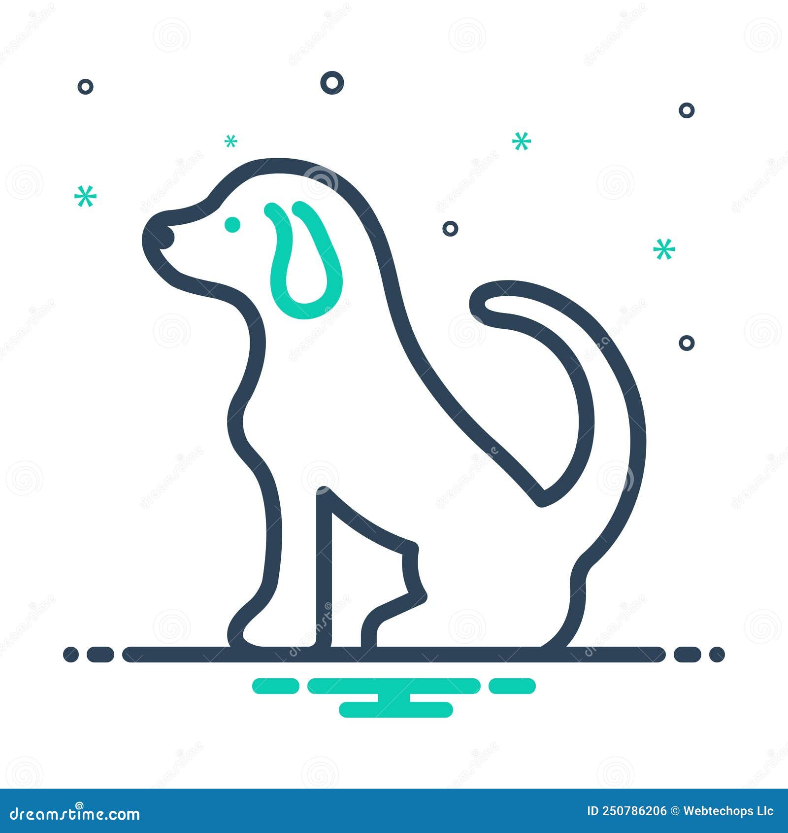 Mix Icon for Springer, Dog and Jumper Stock Vector - Illustration of ...