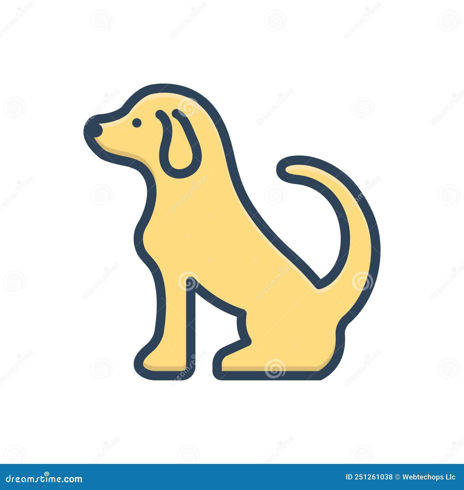 Color Illustration Icon for Springer, Dog and Jumper Stock Illustration ...
