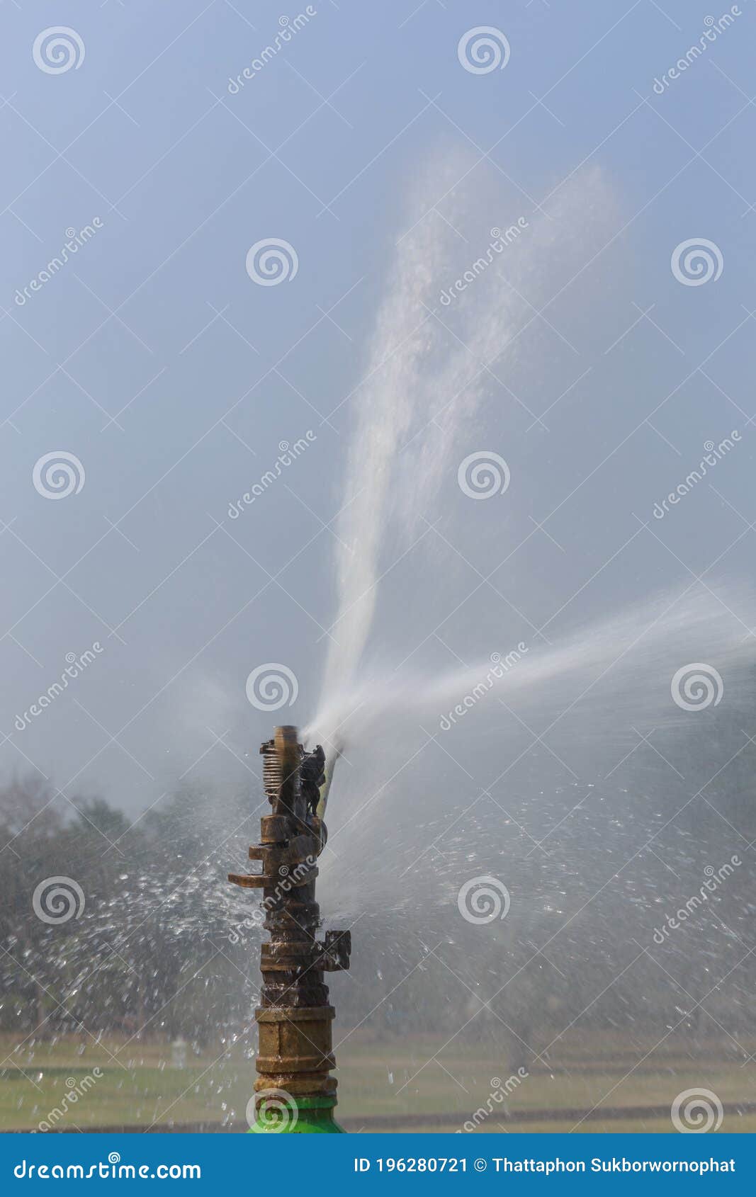 Springer Spraying Water in the Park Stock Image - Image of park, pipe ...