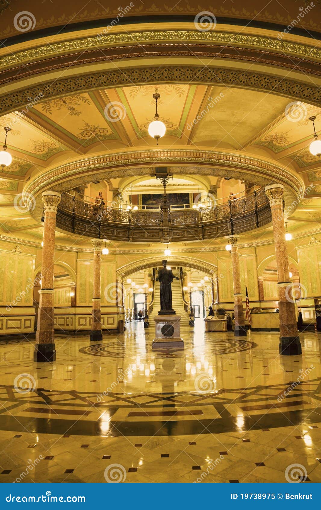 Springfield, Illinois - Interior of State Capitol Stock Image - Image ...