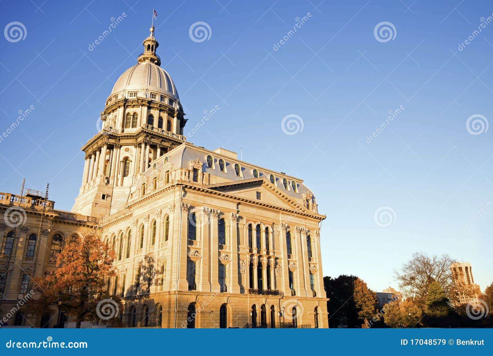 Springfield, Illinois - State Capitol Stock Image - Image of tree ...