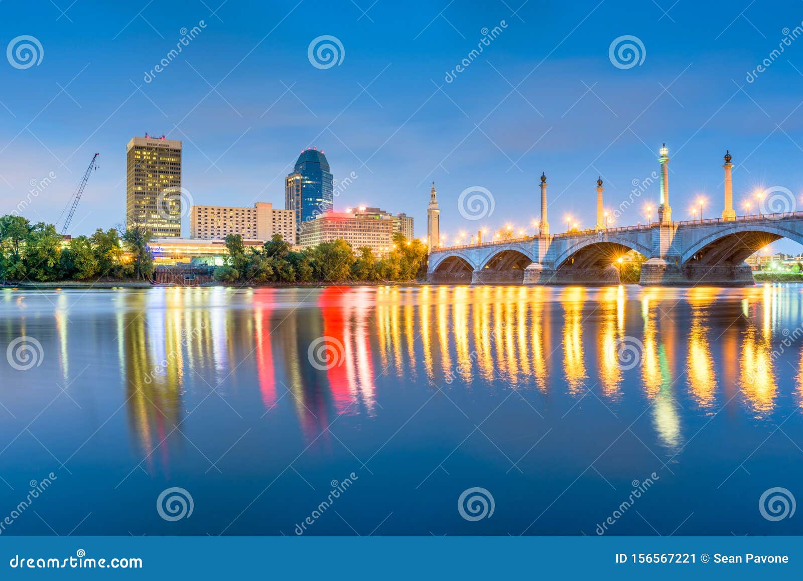 Springfield, Massachusetts, USA Downtown Skyline Stock Image - Image of ...