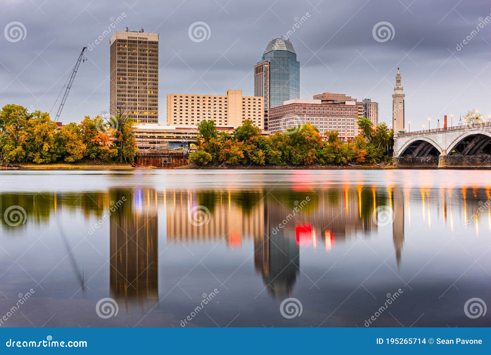 Springfield, Massachussetts, USA Skyline Stock Photo - Image of scenery ...
