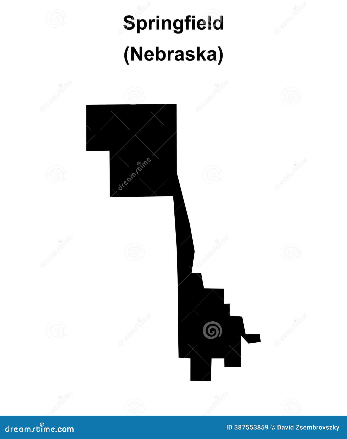 Springfield Outline Map Vector Illustration | CartoonDealer.com #386152766