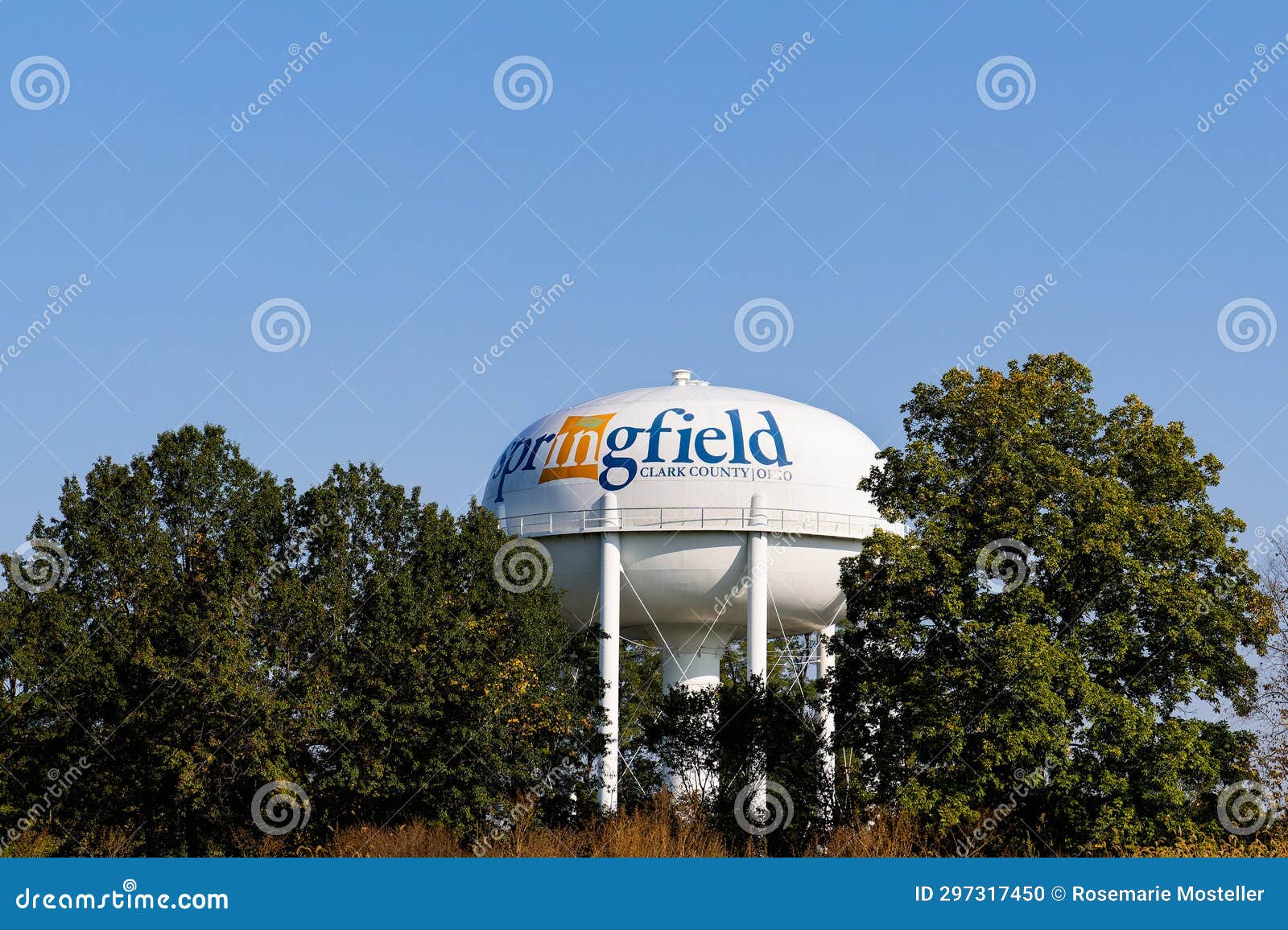 Springfield, Ohio Water Tower Editorial Image - Image of county, clark ...