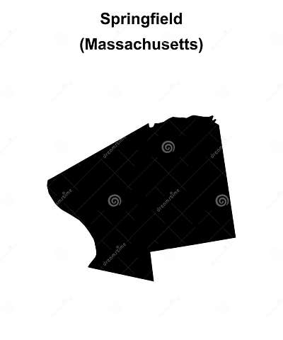 Springfield outline map stock illustration. Illustration of territory ...