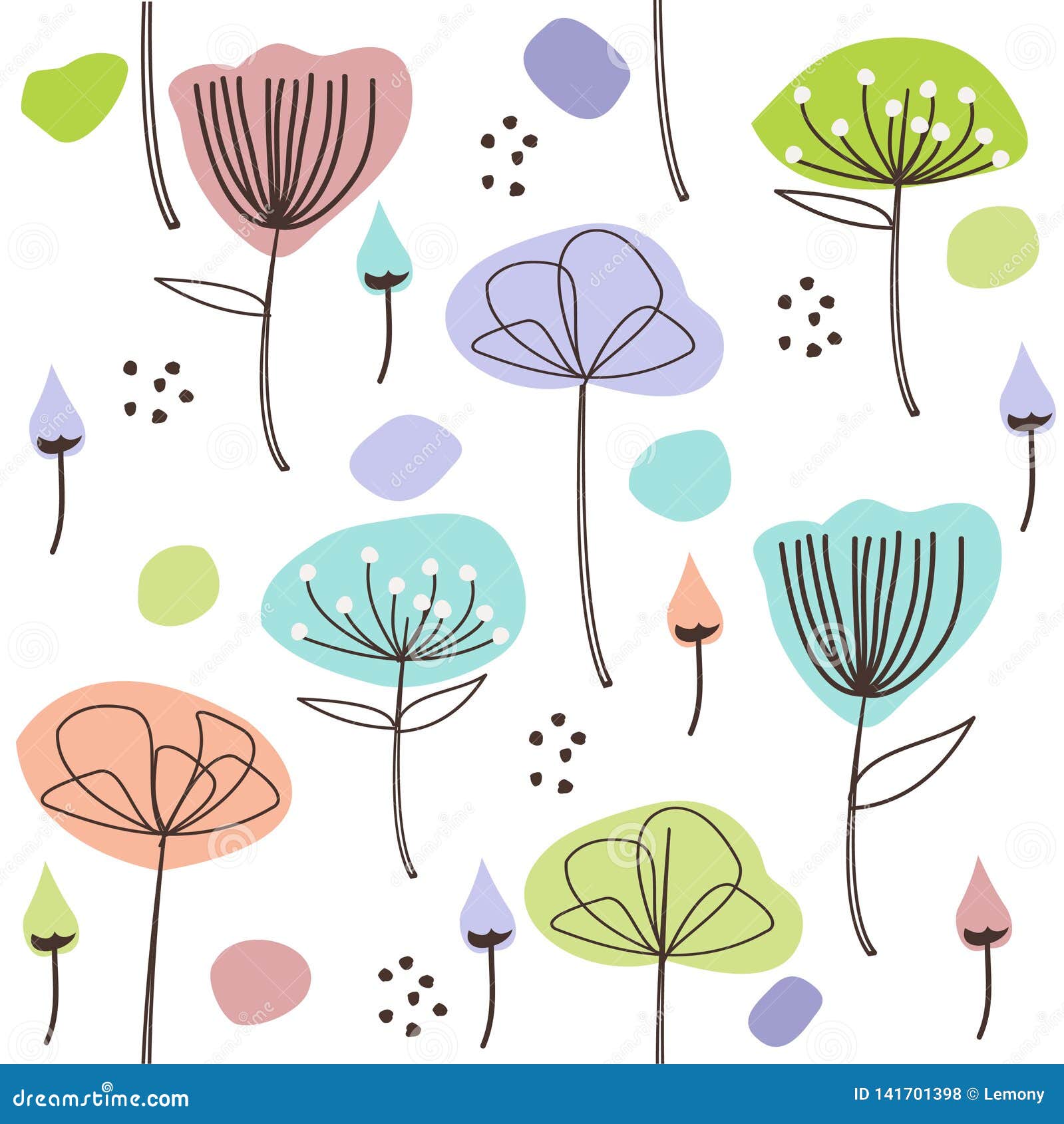 Set Of Cute Pastel Colors Cartoons Vector Illustration | CartoonDealer ...