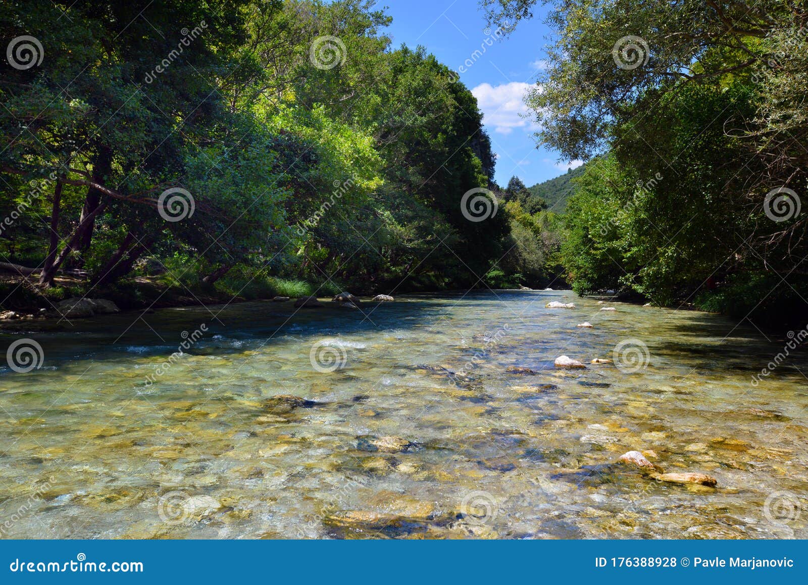 Springs of Acheron River, Greece Stock Photo - Image of rocks, terrain ...