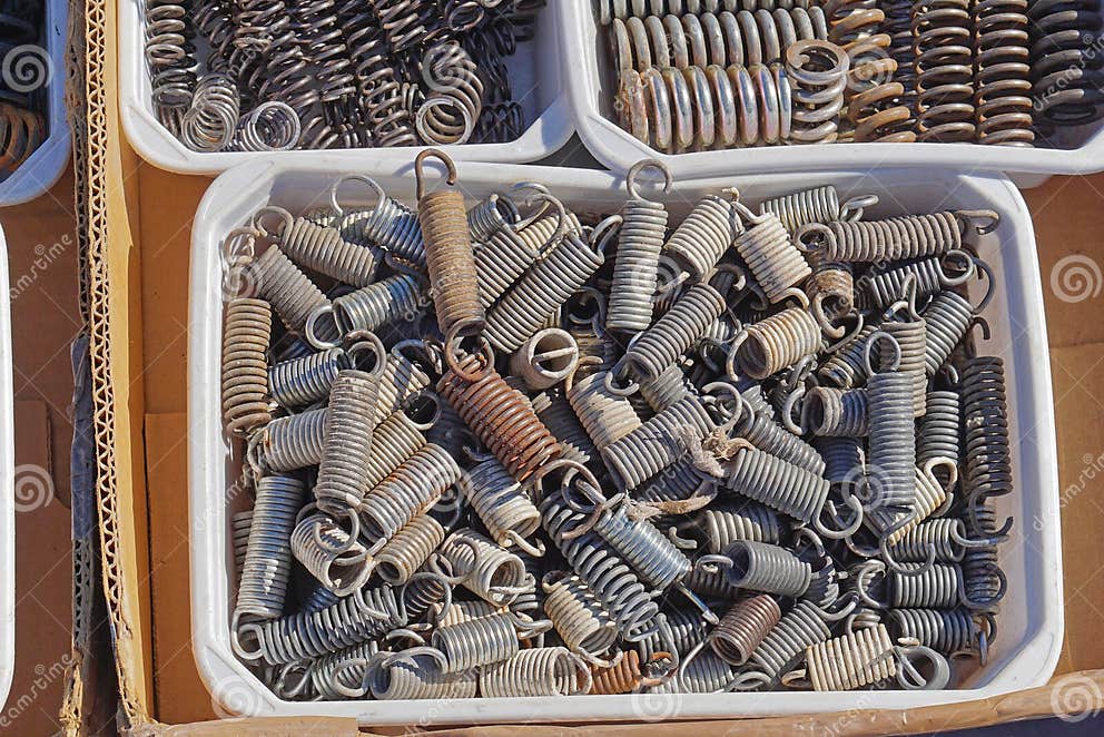 Springs box stock photo. Image of coil, material, tools - 193056432