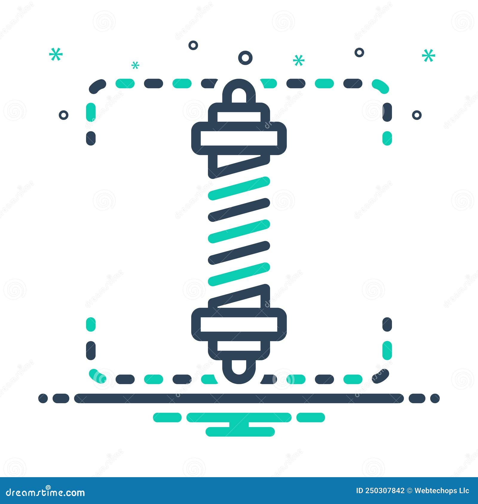 Mix Icon for Springs, Bounce and Compress Stock Illustration ...