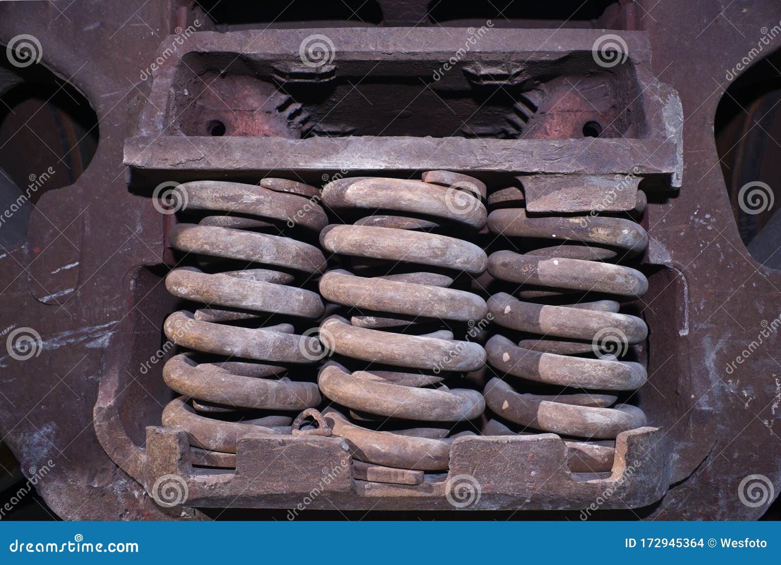 Springs on Train Car Undercarriage Stock Photo - Image of springs ...
