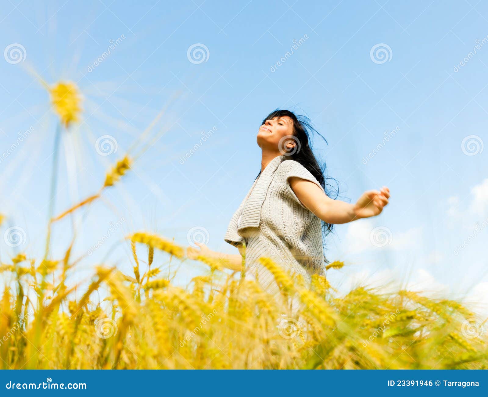 Springtime stock photo. Image of female, carefree, beauty - 23391946