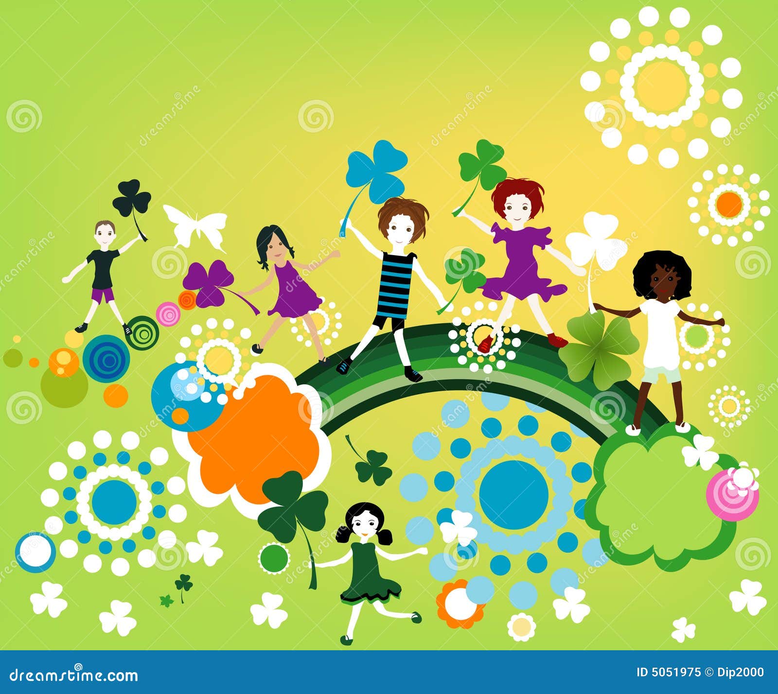 Springtime stock vector. Illustration of friends, flowers - 5051975