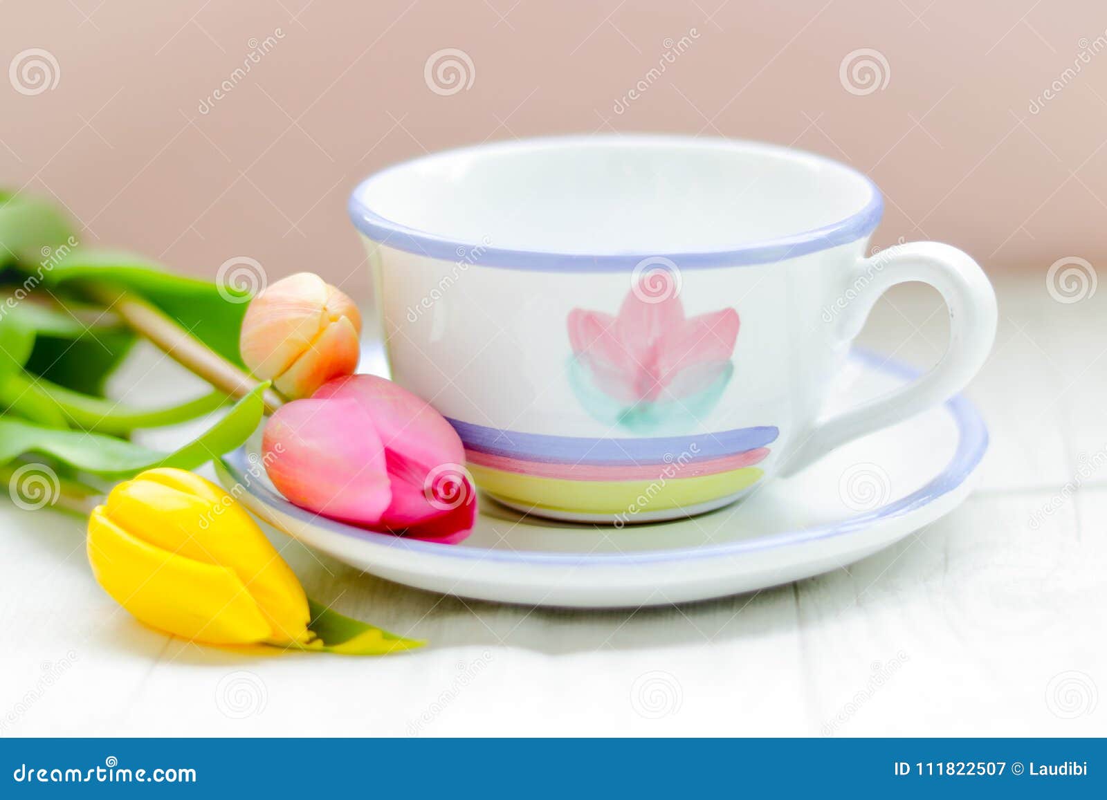 Springtime tea stock image. Image of blossom, colors - 111822507