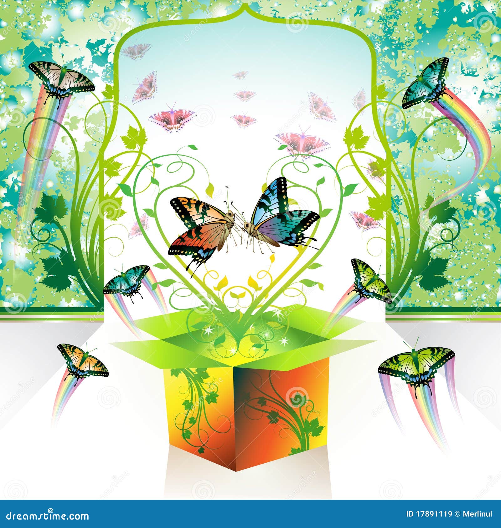 Springtime box stock vector. Illustration of concept - 17891119