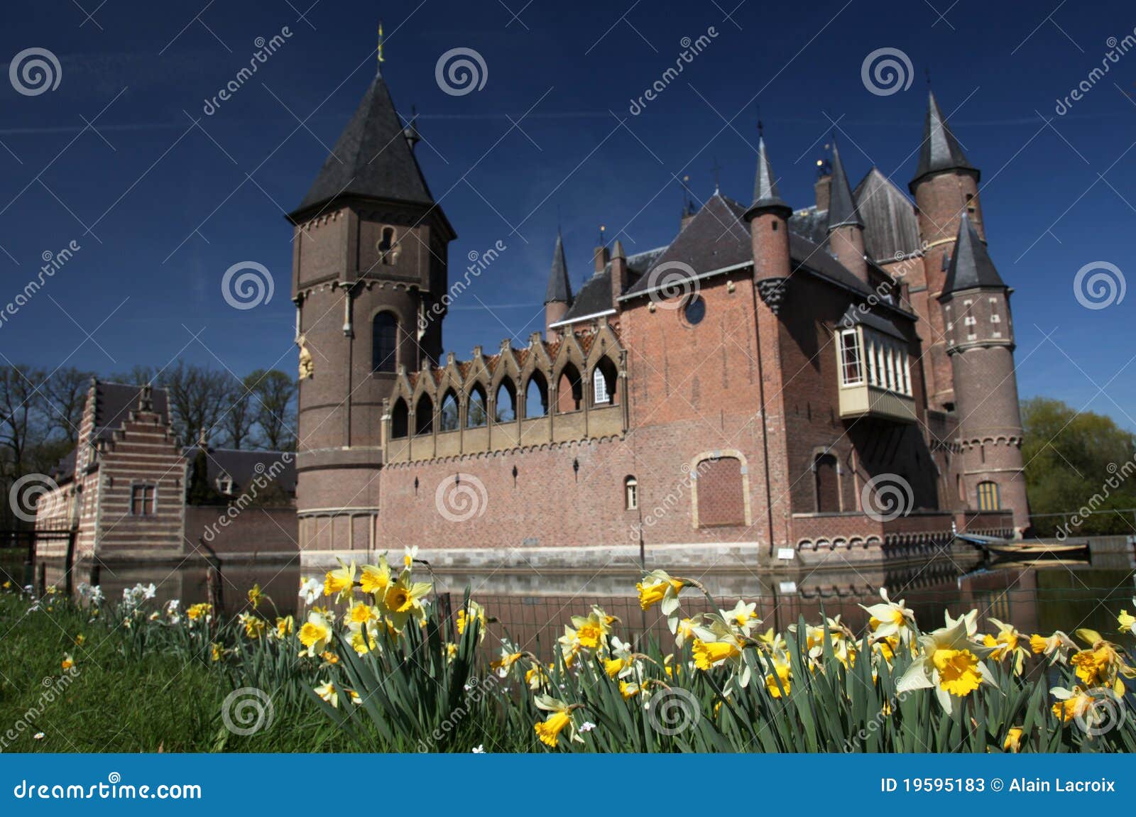 Springtime castle stock image. Image of fortress, fortified - 19595183
