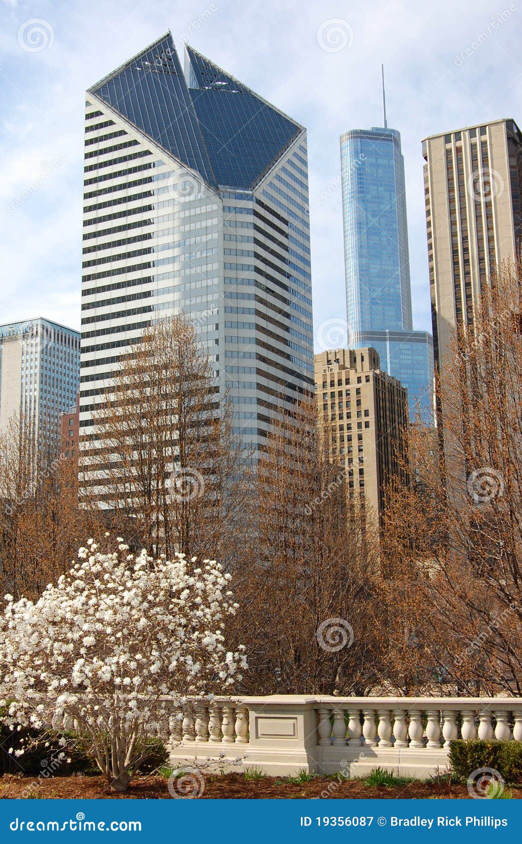 Springtime in the city stock image. Image of skyline - 19356087