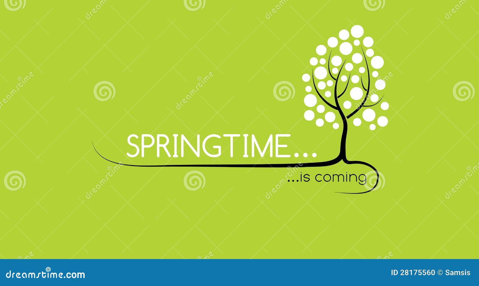 Springtime is coming stock vector. Illustration of season - 28175560