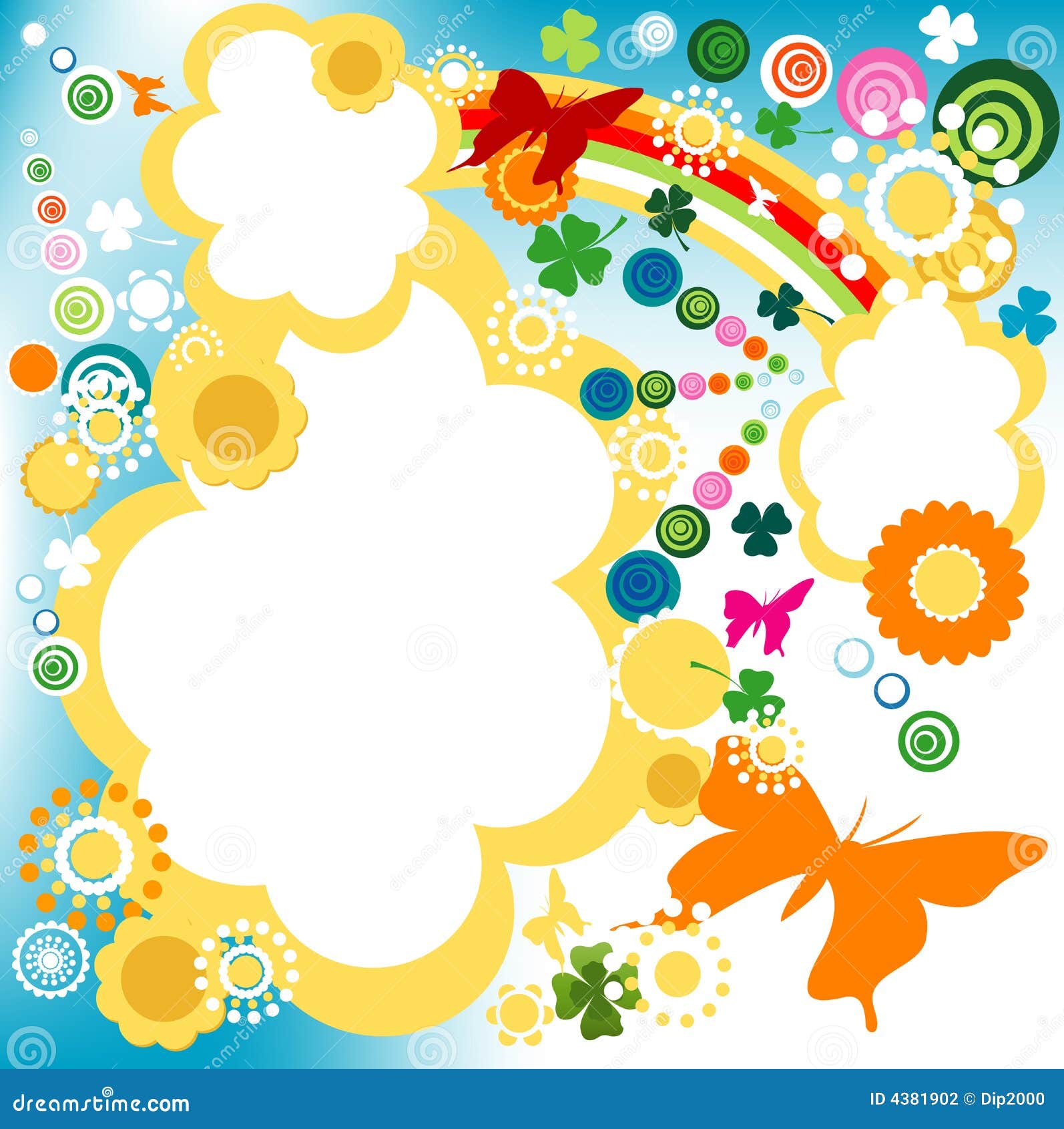 Springtime feeling stock vector. Illustration of colorful - 4381902